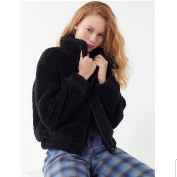 BDG | Jackets & Coats | Bdg Urban Outfitters Teddy Jacket In Olive ...